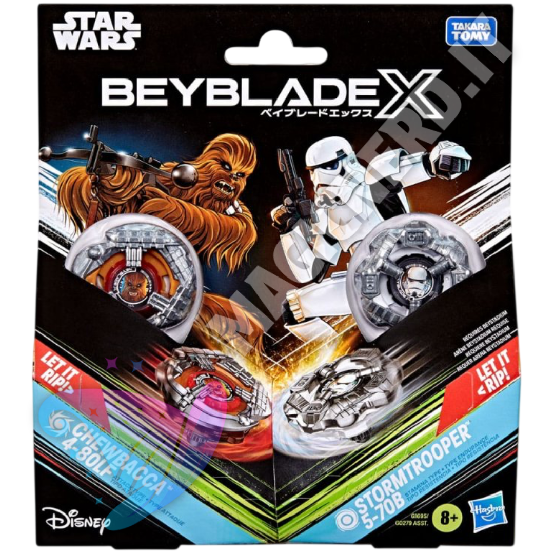 Beyblade X - Star Wars Dual Pack: Chewbacca 4-80LF & Stormtrooper 5-70